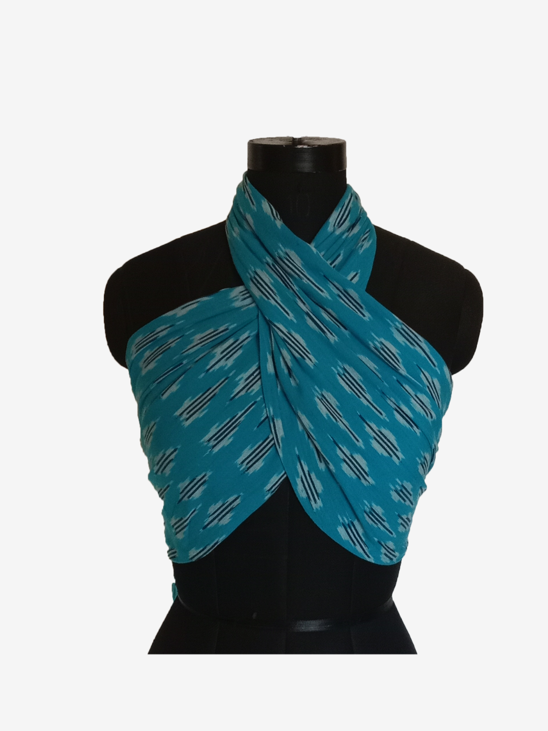 Blue wrap top – The Ikat Story