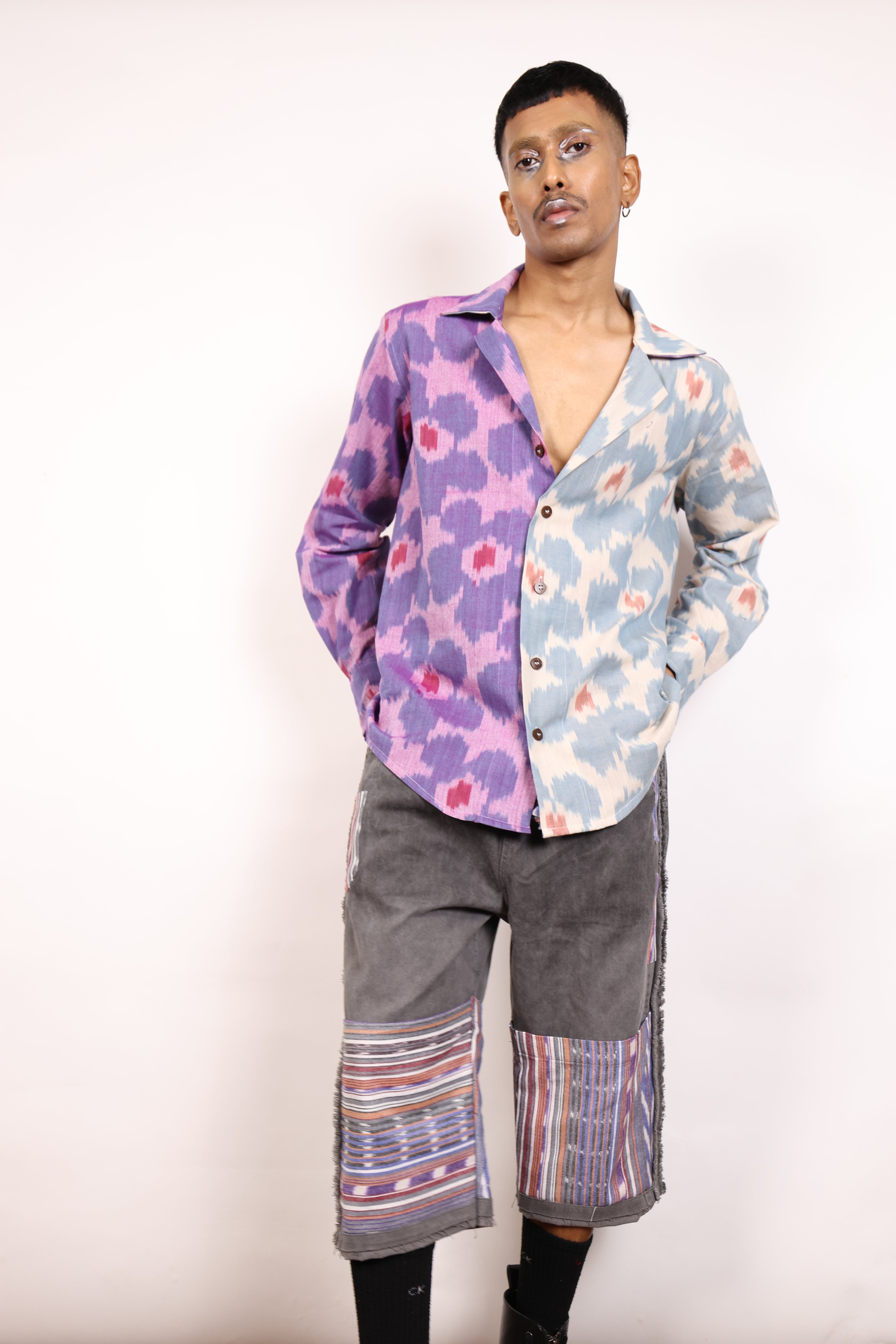Half and Half Shirt – The Ikat Story